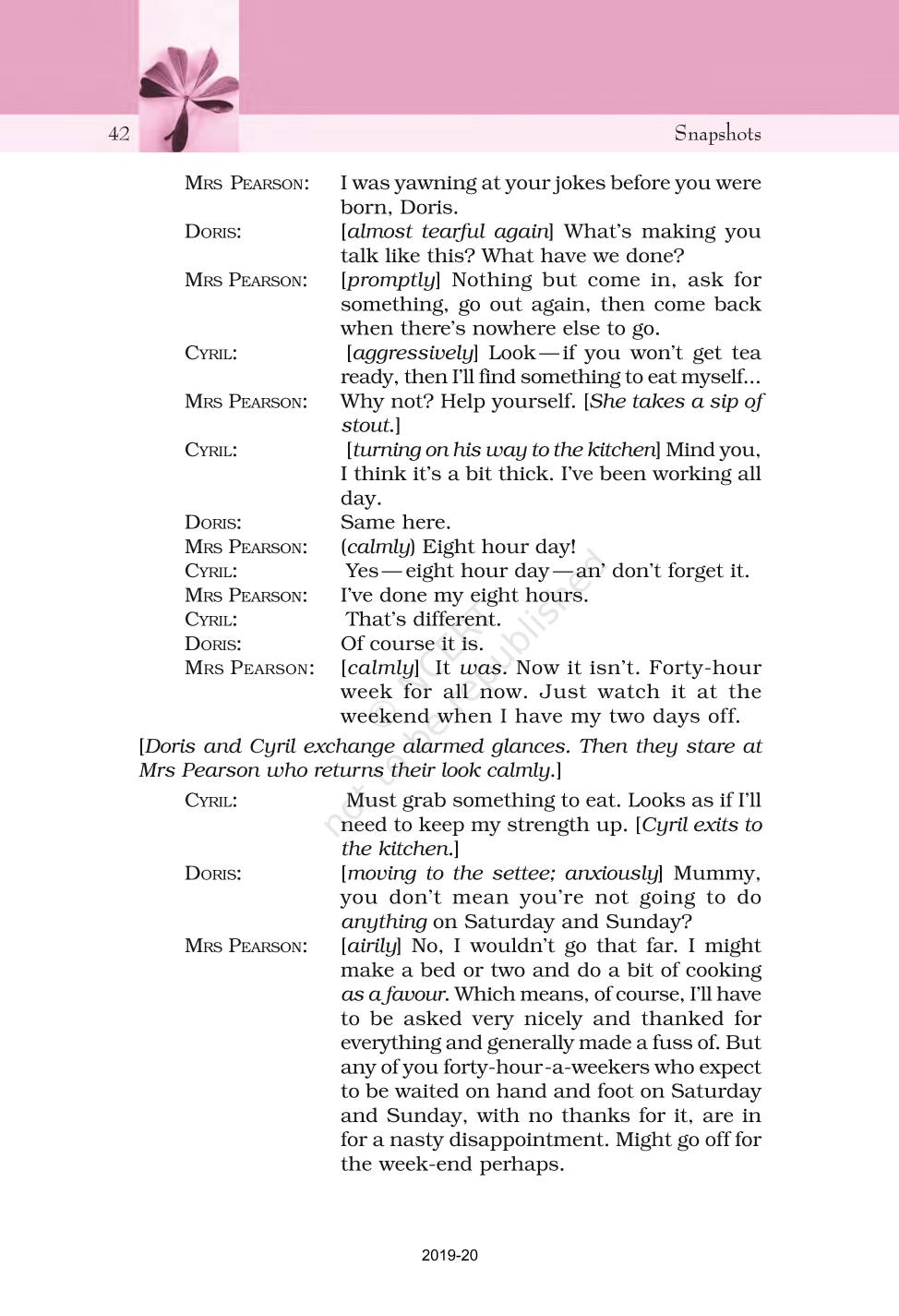 Mothers Day Ncert Book Of Class 11 English Snapshot